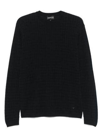 Emporio Armani pull en laine - Bleu