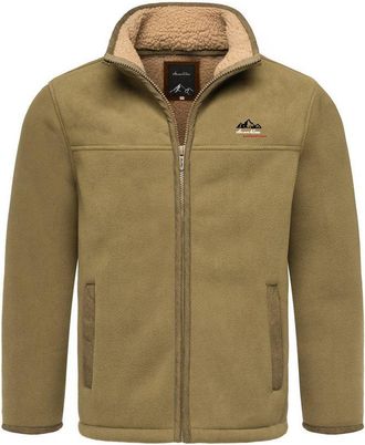 Amaci & Sons Fleecejacke OCONTO Fleecejacke Herren Teddyfell Sweatjacke Plüsch Fleecepullover warm gefüttert