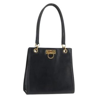 Ferragamo Pre-owned Leder Schultertasche - - Pre-owned - Damen - Blau - ONE SIZE