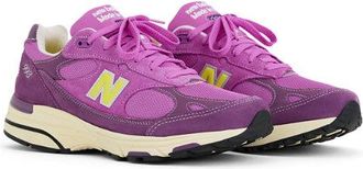 New Balance Unisexe Made in USA 993 en Mauve/Blanc, Su&egrave;de/Mesh, Taille 37.5 Large