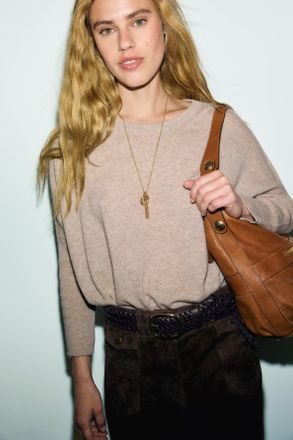 Gerard Darel Pull ample en cachemire - RETA - Beige ros&eacute;