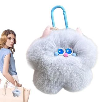 Generico Bagues de boutons de veau en peluche | Mignon porte-cl&eacute;s clinique pour animaux suspendus en peluche peluche peluche d&eacute;coration sac &agrave; dos pour ornement