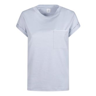 Eleventy Rundhalsa-T-Shirt - - Tops - Damen - Blau - S
