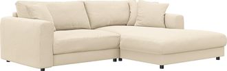 Studio Copenhagen home24 Ecksofa mit Longchair Beige/Beige Cordstoff Snor 238cm Longchair davorstehend rechts Modern