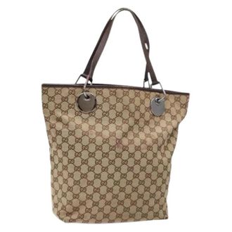 Gucci Pre-owned Canvas Tote Bag - - Pre-owned - Damen - Beige - ONE SIZE