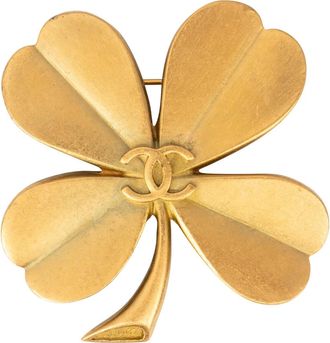 Chanel Halskette - Chanel Golden CC Cloverleaf Brooch - Gr. unisize - in Mehrfarbig - f&uuml;r Damen