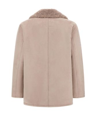 Herno Shearling-Inspired Polyester Coat - Gray