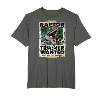 Jurassic Park Raptor Trainer Wanted Poster T-Shirt