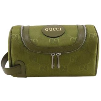 Gucci Pre-owned GG Canvas Cosmetic Pouch - Femme - Pre-owned - Vert - Taille: ONE Size