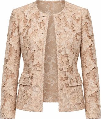 Dolce & Gabbana Veste D&eacute;contract&eacute;e Tiss&eacute;e - Femme - Vestes - Beige - Taille: 38 FR