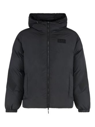 Emporio Armani veste matelass&eacute;e &agrave; capuche - Noir