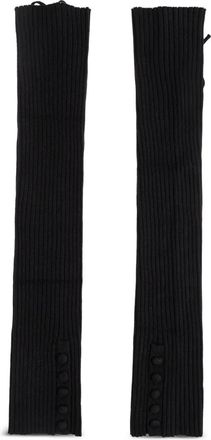 Lisa Yang Gerippte Handschuhe - Schwarz