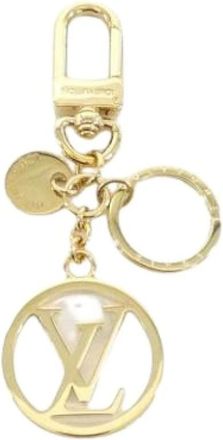 Louis Vuitton unisex, Pre-owned, Jaune, Taille: ONE Size Porte-cl&eacute;s en tissu Pre-owned