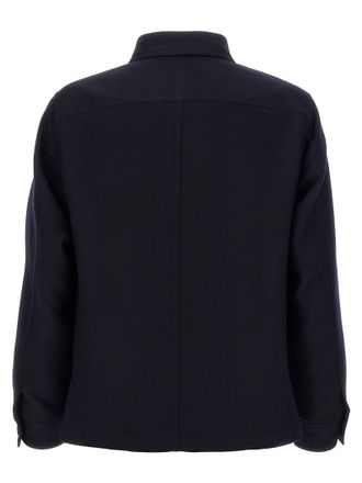 Tom Ford Mens Blue Wool Blouse