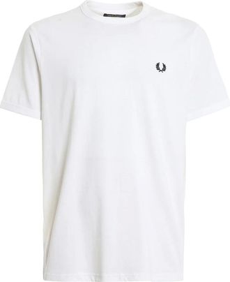 Fred Perry Homme, Tops, Blanc, Taille: M T-Chemises