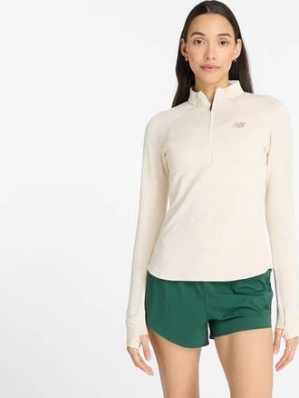 New Balance Damen T-Shirt Athletics Heat Grid Half Zip