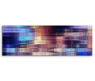Paul Sinus Art Leinwandbild 150x50cm Bild - Geometrische Strukturen in Blau- und Braunt&ouml;nen