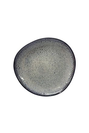 Novel Speiseteller S&oslash;ren Grey, Grau, Keramik, Farbverlauf, organisch, 27.9x26.9 cm, Lfgb, Handmade Quality, lebensmittelecht, Essen & Trinken, Geschirr, Tel