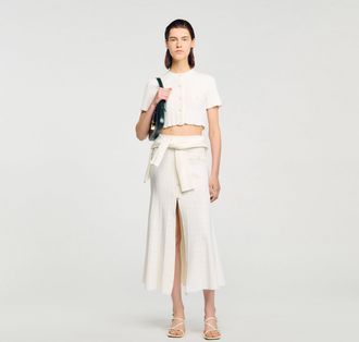 Sandro Kurzer Cardigan Pointelle-Strick