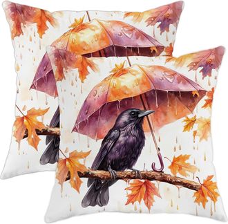 Generic Herbstkr&auml;he Dekokissen Mit Rei&szlig;verschluss Sofakissenbezug Dekorative Dekokissenbezug F&uuml;r Schlafzimmer Sofa Hotel 45X45Cm 2Er Set
