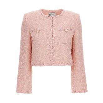Self Portrait Femme, Vestes, Rose, Taille: 36 FR Veste Boucle