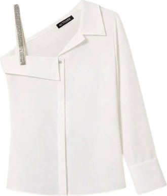 Twinset Femme, Blouses et Chemises, Blanc, Taille: 40 FR Chemise Popeline Une &Eacute;paule