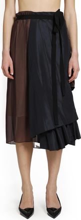 Prada Faille Patchwork Skirt