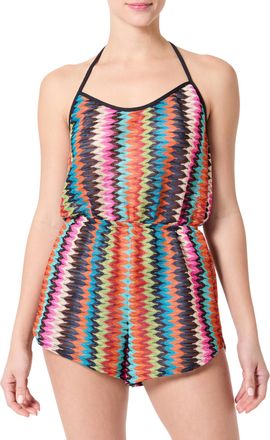 Hurley Damen Chevron Knti Ls Tunika Lässiges Kleid, Schwarz Multi, S