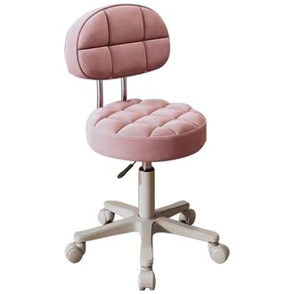 Generic Verstellbarer Drehstuhl mit Rollen, ergonomischer Schmink- und Friseurhocker f&uuml;r M&auml;dchen und Teenager, stilvoller Schminkstuhl f&uuml;r Schlafzimmer, Wohnz