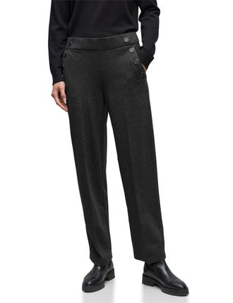 Street One Damen 3716831 Straight Leg Hose, Schwarz, 44W / 30L
