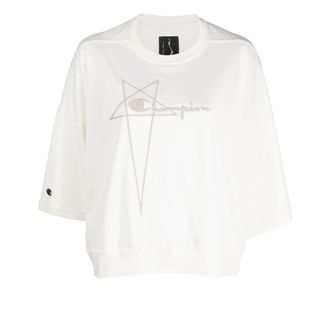 Rick Owens Cropped T-Shirt - - Tops - Damen - Beige - S