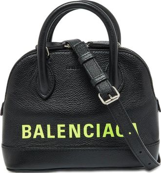 Balenciaga sac &agrave; bandouli&egrave;re en cuir (2024) - Noir
