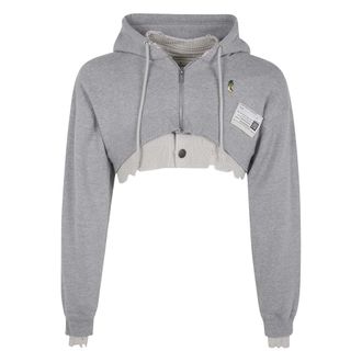Miharayasuhiro Mihara Yasuhiro - Parka courte superpos&eacute;e - Femme - Sweatshirts et sweats &agrave; capuche - Gris - Taille: 34 FR