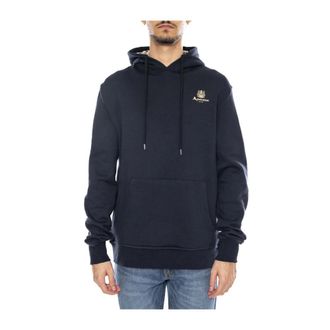 Aquascutum Fleece Pullover Hoodie - - Sweatshirts & Hoodies - Herren - Blau - L