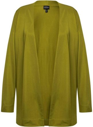 Ulla Popken Sommerjacke Slinkyjacke offene Form Schalkragen Langarm