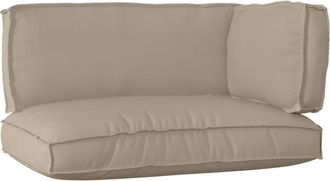 vidaXL Ensemble de coussins de palette 3 pi&egrave;ces taupe en tissu Oxford vidaXL