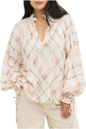 Barbour Femme, Blouses et Chemises, Multicolore, Taille: 36 FR Asker Check Ruffled Blouse
