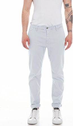 Replay Herren Chino Benni Regular-Fit Hyperflex X-Lite mit Stretch, Chalk Grey 802 (Grau), 36W / 30L