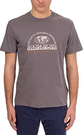 Napapijri T-shirt homme Regular Macas, gris, 3XL