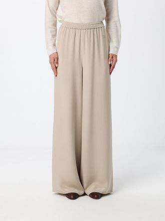 Max Mara Pantalon palazzo Volont&agrave; en soie &agrave; taille haute &eacute;lastiqu&eacute;e