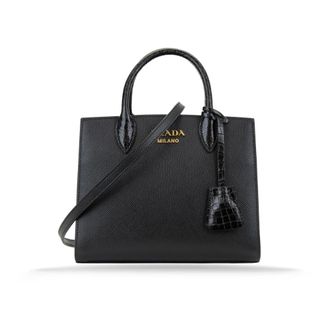 Prada Ledertasche zum Umh&auml;ngen - - Bags - Damen - Schwarzk - ONE SIZE