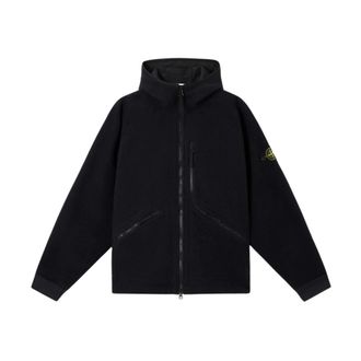 Stone Island Homme, Sweatshirts et sweats &agrave; capuche, Bleu, Taille: S Blouson Sweat &agrave; capuche