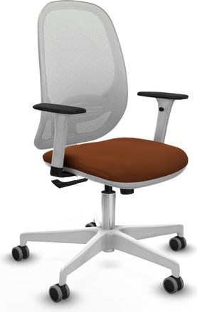 Piqueras y Crespo B&uuml;rostuhl, zylindrisch, Braun, mit 1D-Armlehnen, h&ouml;henverstellbare Lendenwirbelst&uuml;tze, ausgestattet mit 3 Positionen und Schneideschaum, mit Rollen vo