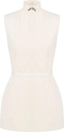 Moschino Femme, Robes, Beige, Taille: 38 FR Raw Cotton Canvas Dress