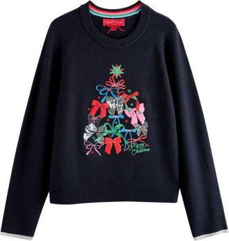 Next Strickpullover Langärmeliger Weihnachtspullover, Kurzgröße (1-tlg)