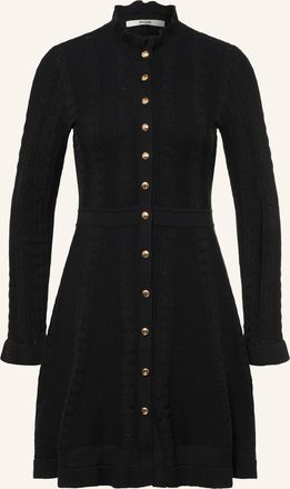 Maje Strickkleid Mit R&uuml;schen schwarz