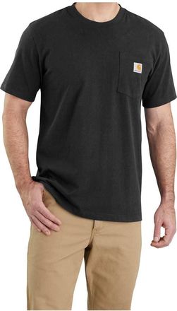 Carhartt Work in Progress Herren Schweres Kurzarm Tasche, Lockere Passform Arbeits-T-Shirt, schwarz, X-Large Hoch