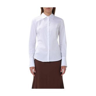 Pinko Klassisches Baumwoll-Hemdkleid - - Blouses & Shirts - Damen - Wei&szlig; - S