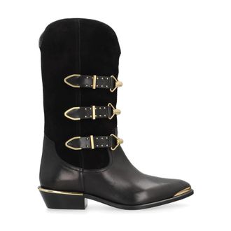 Isabel Marant Mexia Lederstiefel - - Shoes - Damen - Schwarzk - 36 EU