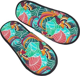 Generic Pantoufles Unisexes Oiseau Coloré Chausson Hommes Lavable Automne Hiver Pantoufles DExtérieur, Pour Femmes, Hommes, Mariage, M